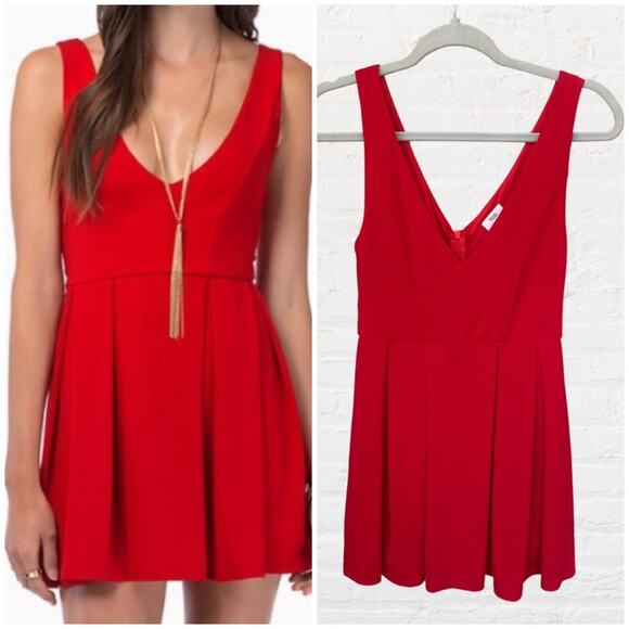 Tobi | Dresses | Tobi Red Skater Dress | Poshmark